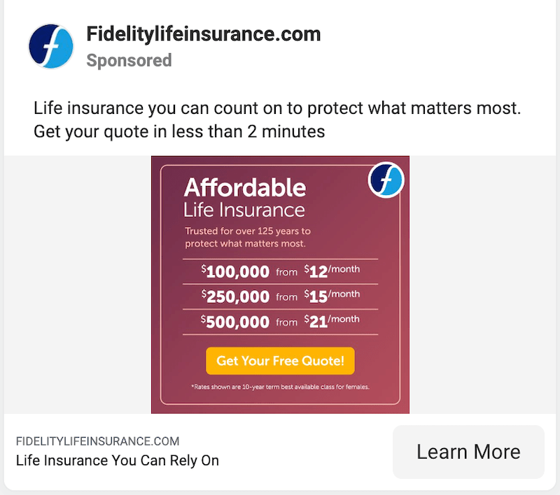 16 Life Insurance Facebook Ad Examples to Help You Create Your Own